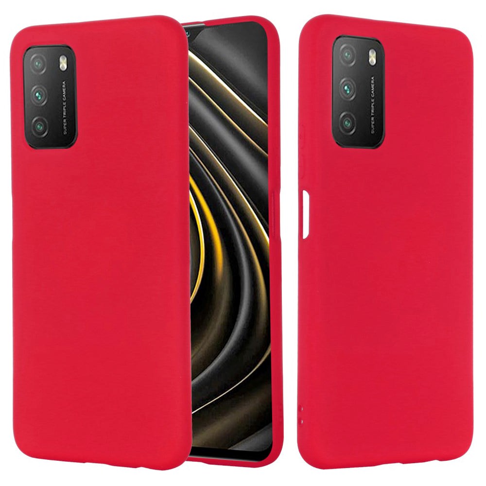 Xiaomi Poco M3 Liquid Silikone Bagside Cover - Rød – INCOVER.DK