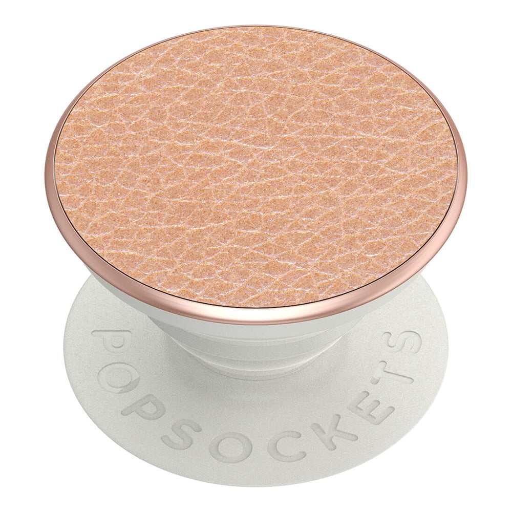 POPSOCKETS Pebbled Vegan Leather Rose Gold Premium Holder og Stand ...