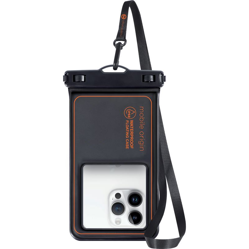 Waterproof Floating Case - Mobile Origin - 6.8" - Sort/Orange – INCOVER.DK