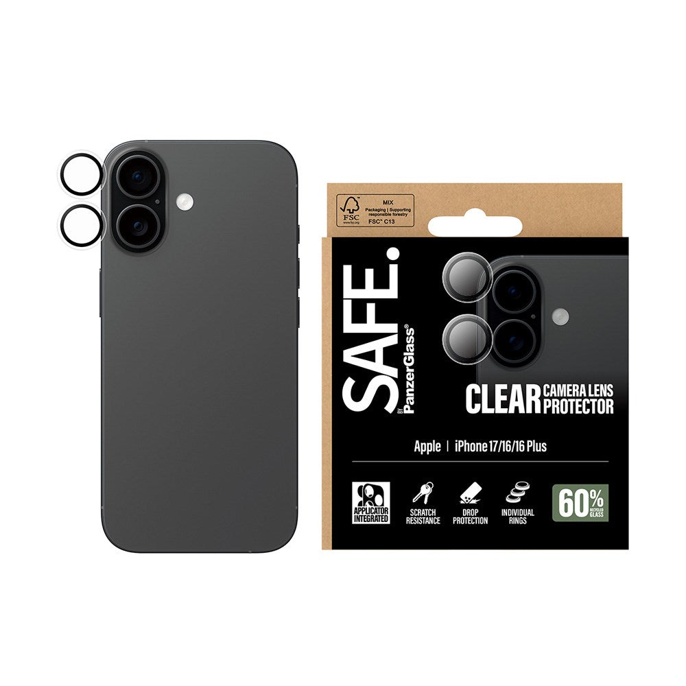 iPhone 17 / 16 / 16 Plus Safe by PanzerGlass Kameralinsebeskyttelse ...