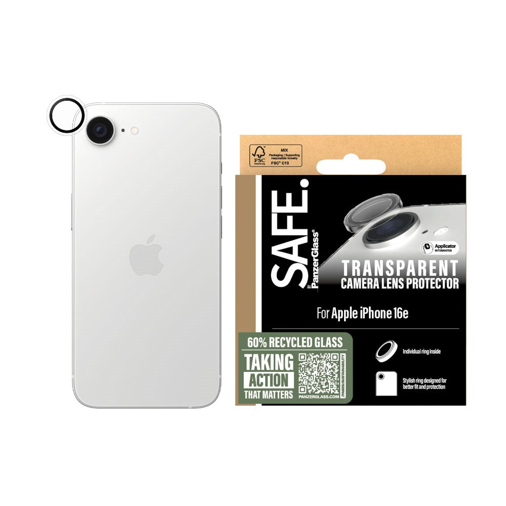 iPhone 17e / 16e Safe By PanzerGlass Genanvendt Kameralinsebeskyttelse ...